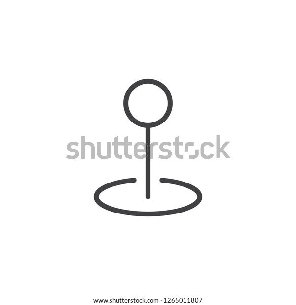 Map Point Marker Outline Icon Linear Stock Vector (Royalty Free ...