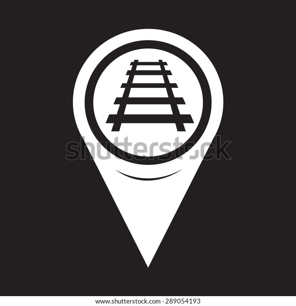 Map Pointer Railway Track Icon Stock Vector (Royalty Free) 289054193