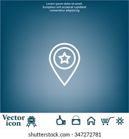 Map Pointer Star Icon Stock Vector (Royalty Free) 347272781 | Shutterstock