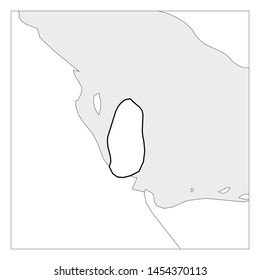 Map Qatar Black Thick Outline Highlighted Stock Vector (Royalty Free ...