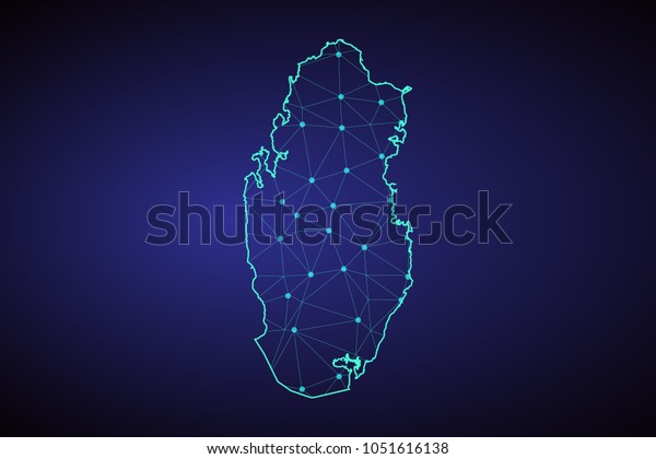 Map Qatar Wire Frame 3d Mesh Stock Vector (Royalty Free) 1051616138 ...