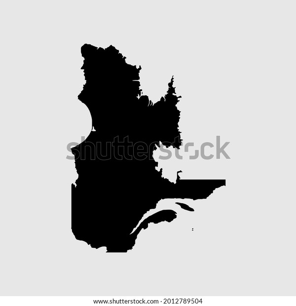 Map Quebec Canada Outline Silhouette Vector Stock Vector (Royalty Free ...