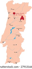 Vektor Stok Map Region Bairrada Portugal (Tanpa Royalti) 283333928 ...