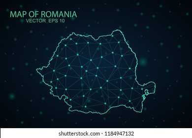 Map Romania Wire Frame 3d Mesh Stock Vector (Royalty Free) 1184947132 ...