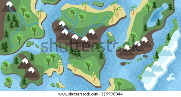 Map Rpg Action Games Camping Activities: vetor stock (livre de direitos ...