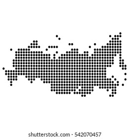 Pixelated Map Russia Composition Solid Illustration: เวกเตอร์สต็อก ...