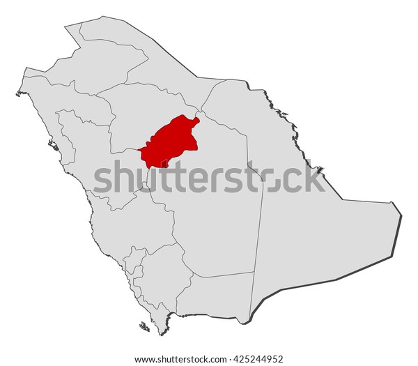 Map Saudi Arabia Alqassim Stock Vector (Royalty Free) 425244952 ...