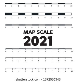 Map Scales Graphics Measuring Distances Scale Stock Vector (Royalty ...