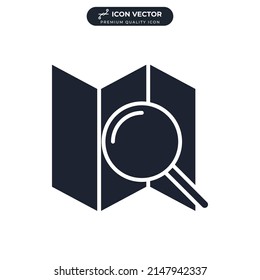 Map Search Icon Symbol Template Graphic Stock Vector (Royalty Free ...