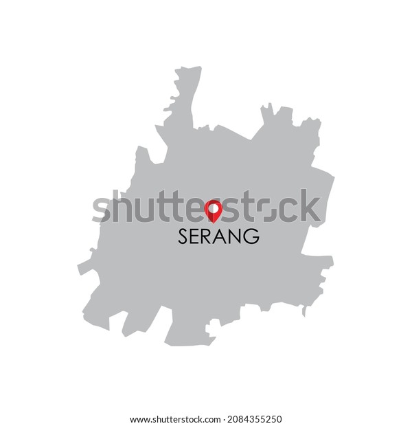 Mapa de la ciudad de Serang: vector de stock (libre de regalías ...