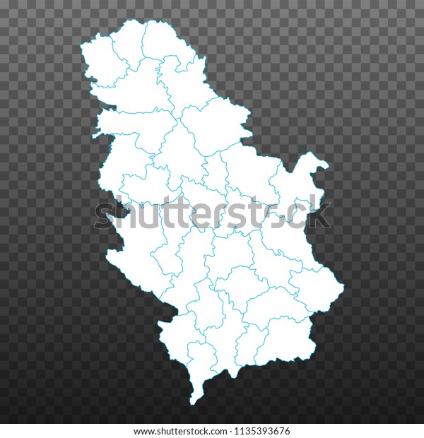 Map Serbia Vector Illustration On Transparent Stock Vector (Royalty ...