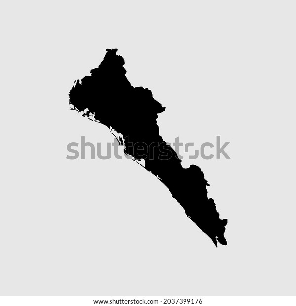 Mapa de Sinaloa - México de: vector de stock (libre de regalías ...