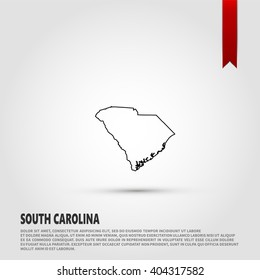 Map South Carolina State Vector Illustration Stock Vector (Royalty Free ...