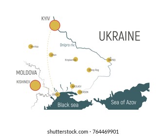 Map South Ukraine Stock Vector (Royalty Free) 764469901 | Shutterstock