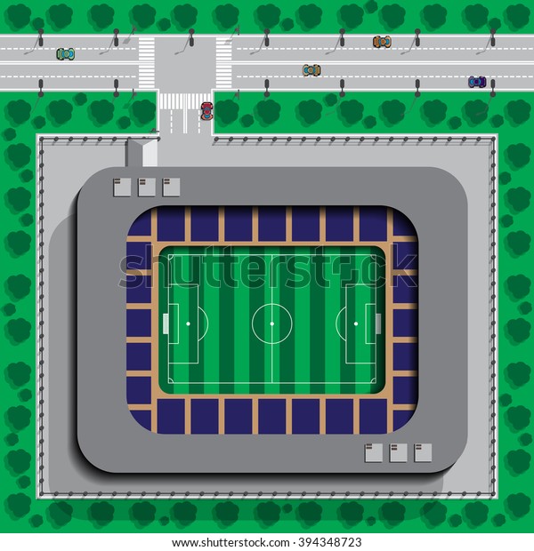 Map Stadium Football Field View Above: เวกเตอร์สต็อก (ปลอดค่าลิขสิทธิ์ ...