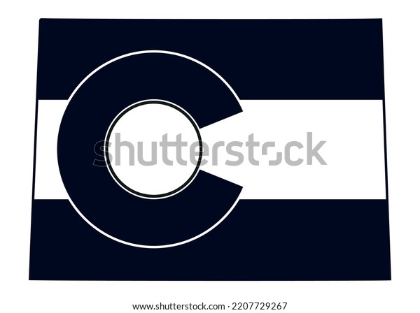 Map State Colorado Official Flag Map Stock Vector (Royalty Free ...