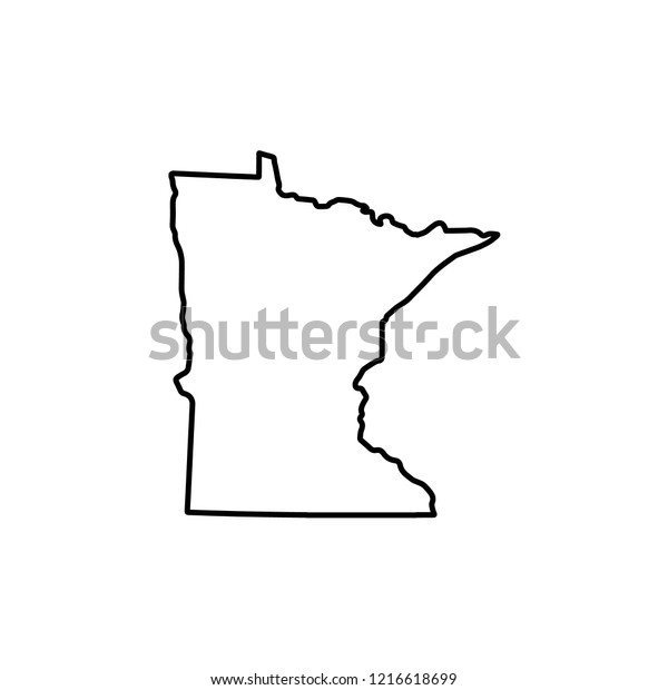 Map State Minnesota Vector Illustration Stock Vector (Royalty Free ...