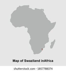 Map Swaziland Africa Isolated Vector Illustration Stock Vector (Royalty ...