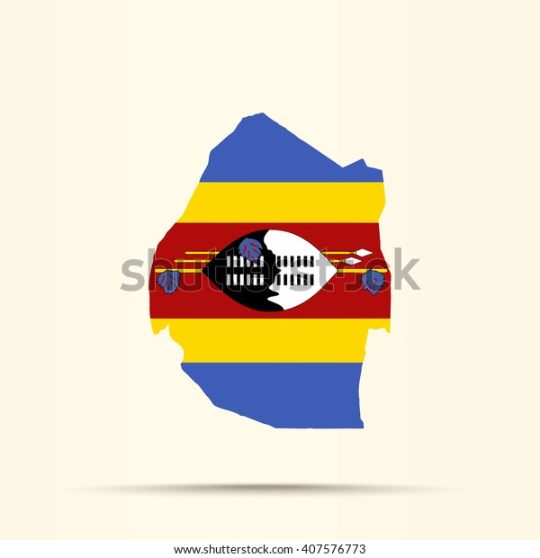 Map Swaziland Swaziland Flag Colors Stock Vector (Royalty Free ...