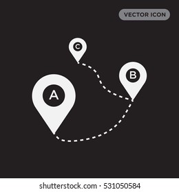 Map Tag Vector Icon Direction Sign Stock Vector (Royalty Free) 531050584