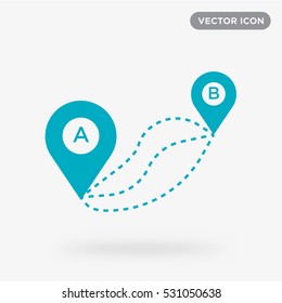 Map Tag Vector Icon Direction Sign Stock Vector (Royalty Free ...