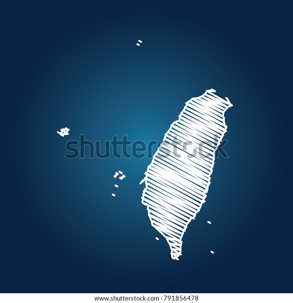 Map Taiwan Drawing Map On Blackboard Stock Vector (Royalty Free ...