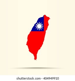 Map Taiwan Taiwan Flag Colors Stock Vector (Royalty Free) 404949910 ...
