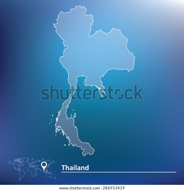 Map Thailand Vector Illustration Stock Vector (Royalty Free) 286953419 ...
