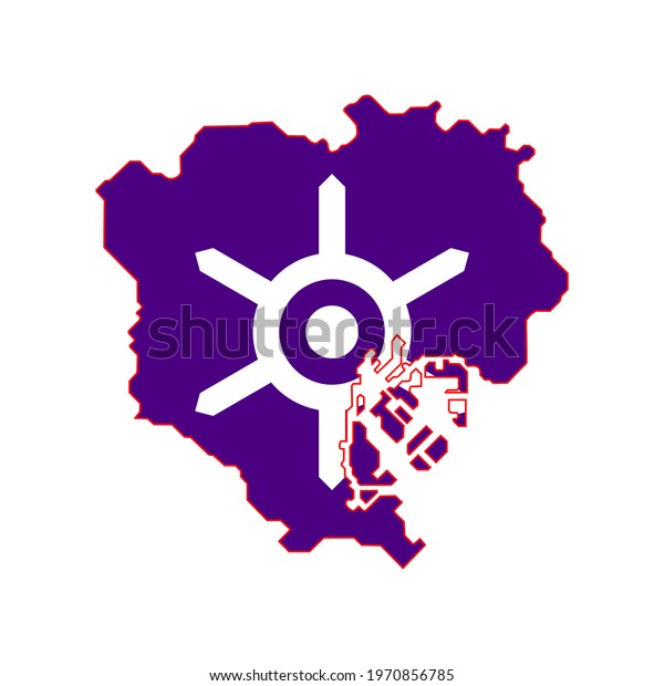 Map Tokyo Isolated On White Background Stock Vector (Royalty Free ...