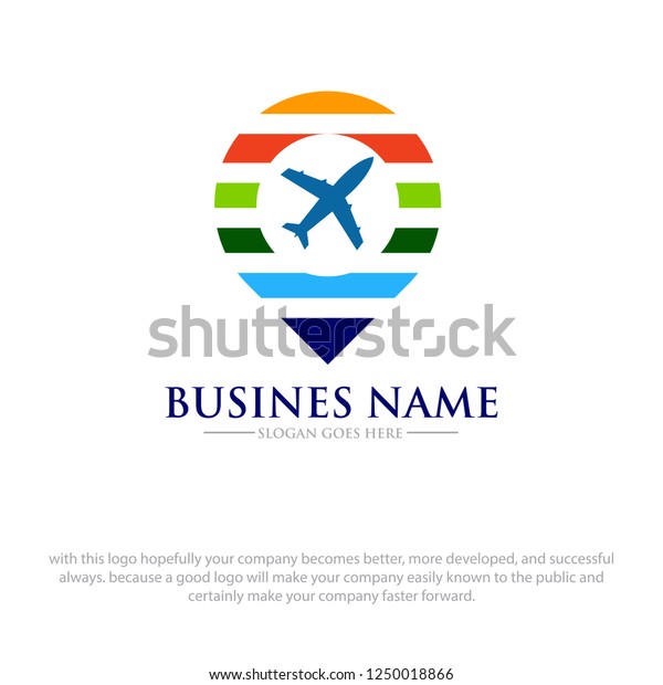 Map Travel Logo Designs Stock Vector (Royalty Free) 1250018866 ...