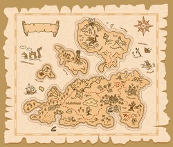 Vintage Map Mermaid Free Stock Photo - Public Domain Pictures