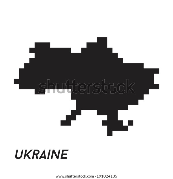 Map Ukraine Vector 8bit Pixel Style 스톡 벡터(로열티 프리) 191024105 | Shutterstock