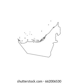 Uae Line Map Vector Icon Stock Vector (Royalty Free) 567006523