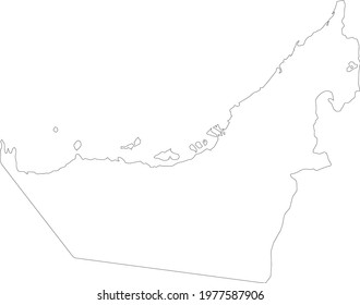 Map United Arab Emirates Contour Uae Stock Vector (Royalty Free ...
