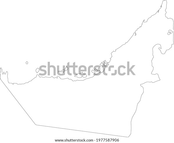Map United Arab Emirates Contour Uae Stock Vector (Royalty Free ...