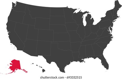 Map United States America Split Into Stock Vector (Royalty Free ...