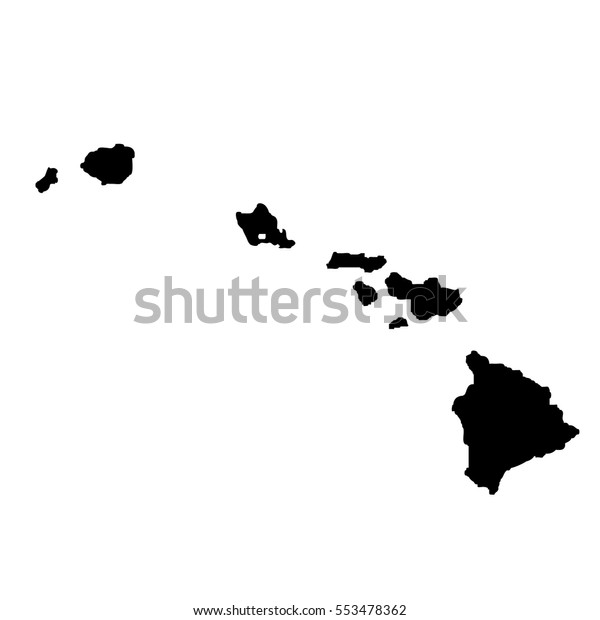 Map Us State Hawaii Stock Vector (Royalty Free) 553478362 | Shutterstock