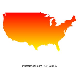 Orange Usa Map Set Stock Vector (Royalty Free) 281640956 | Shutterstock