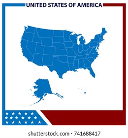 Map Usa American Flag Frame: เวกเตอร์สต็อก (ปลอดค่าลิขสิทธิ์) 741688417 ...
