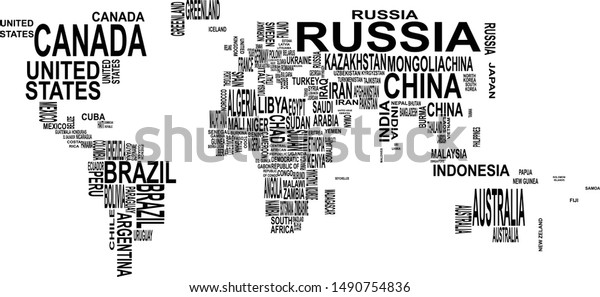 Map Vector Illustration Country Names Stock Vector (Royalty Free ...