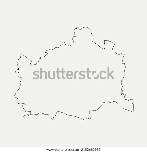 Map Vienna Austria Region Outline Silhouette: เวกเตอร์สต็อก (ปลอดค่า ...