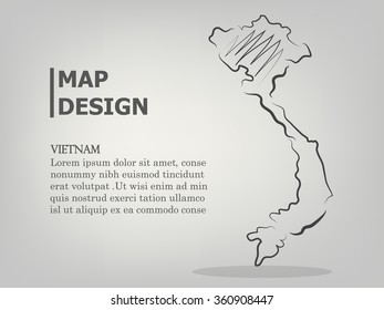 Map Vietnamconcept Design Vectormap Design Stock Vector (Royalty Free) 360908447