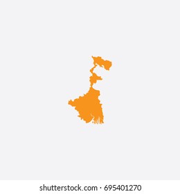 Map West Bengal India Vector Illustration Stock Vector (Royalty Free ...