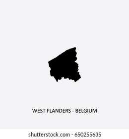 Map West Flanders Belgium Vector Illustration Stock Vector (Royalty ...