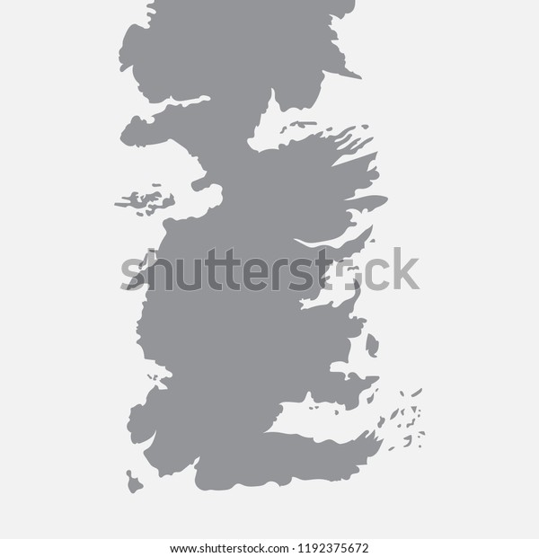 Map Westeros Country Gray Vector Illustration : image vectorielle de ...