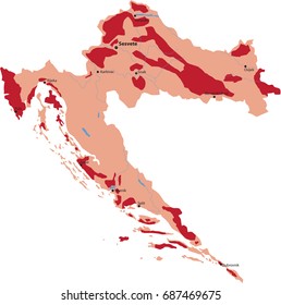 Map Wine Croatian Stock Vector (Royalty Free) 687469675 | Shutterstock
