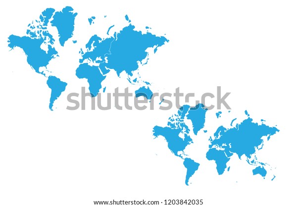 Map World Couple Set Map Worldvector Stock Vector (Royalty Free ...