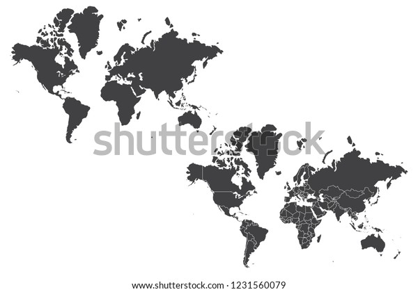 Map World Couple Set Map Worldvector Stock Vector (Royalty Free ...