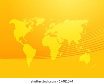 Map World Illustration Abstract Curved Lines Stock Vector (Royalty Free ...