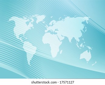 Map World Illustration Abstract Curved Lines Stock Vector (Royalty Free ...